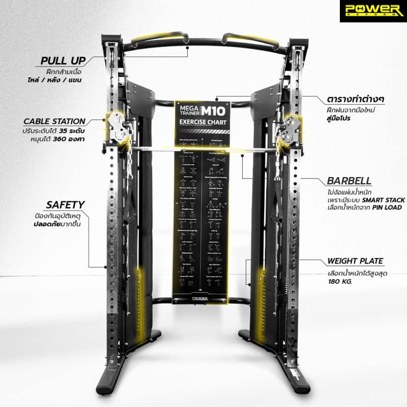 Smith Machine รุ่น MEGA TRAINER M10 - POWER REFORM